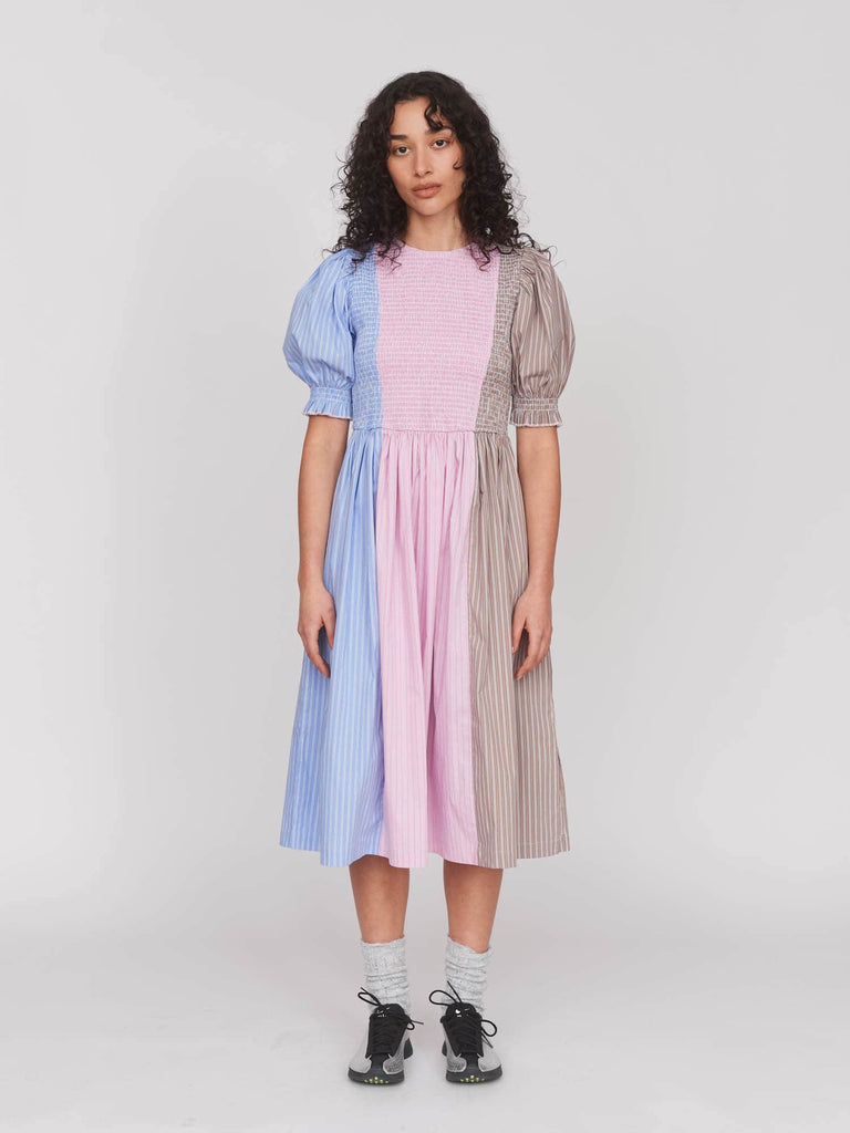 Seeing Stripes Shirred Dress – Lazy Oaf