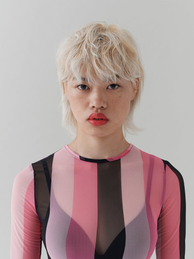 Gem Candy Stripe Sheer Top Lazy Oaf 5794