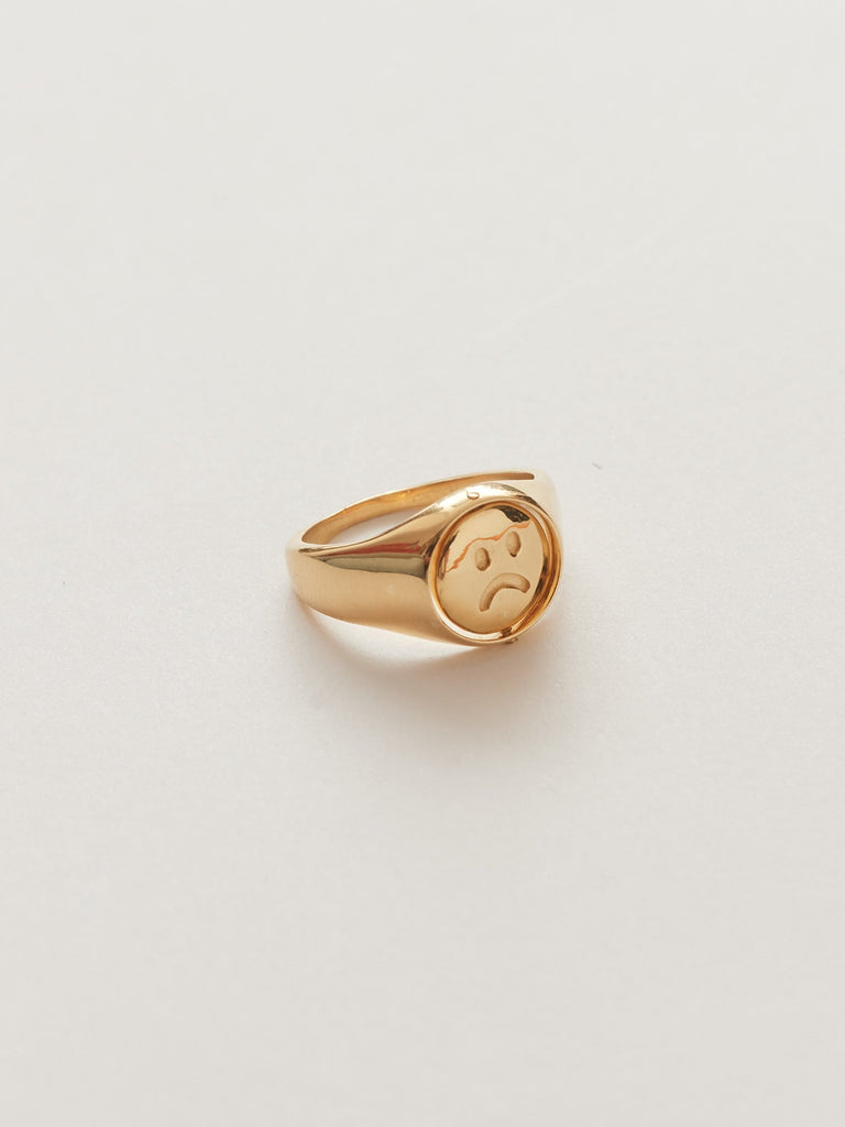 LO x Good Daze Spinner Happy Sad Ring Gold – Lazy Oaf