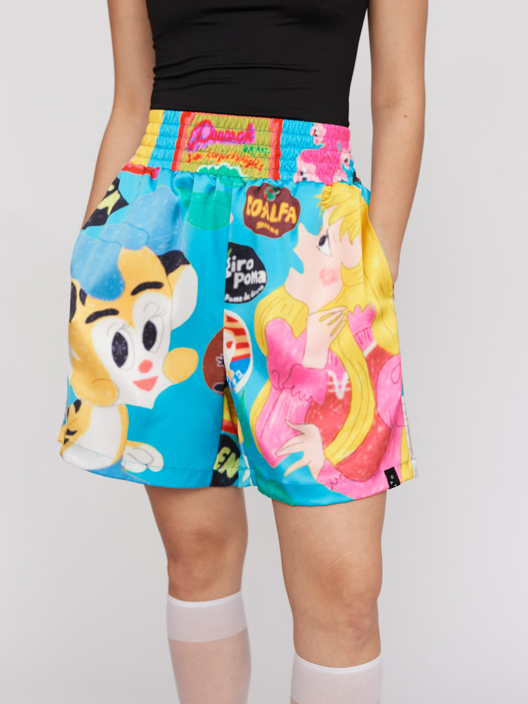 LO x Arabella Simpson Shirred Shorts – Lazy Oaf