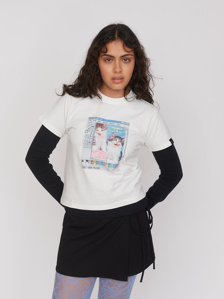 Copy Cat Fitted Tee – Lazy Oaf