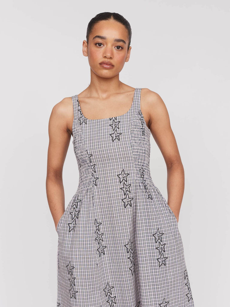 Seeing Stars Check Dress – Lazy Oaf