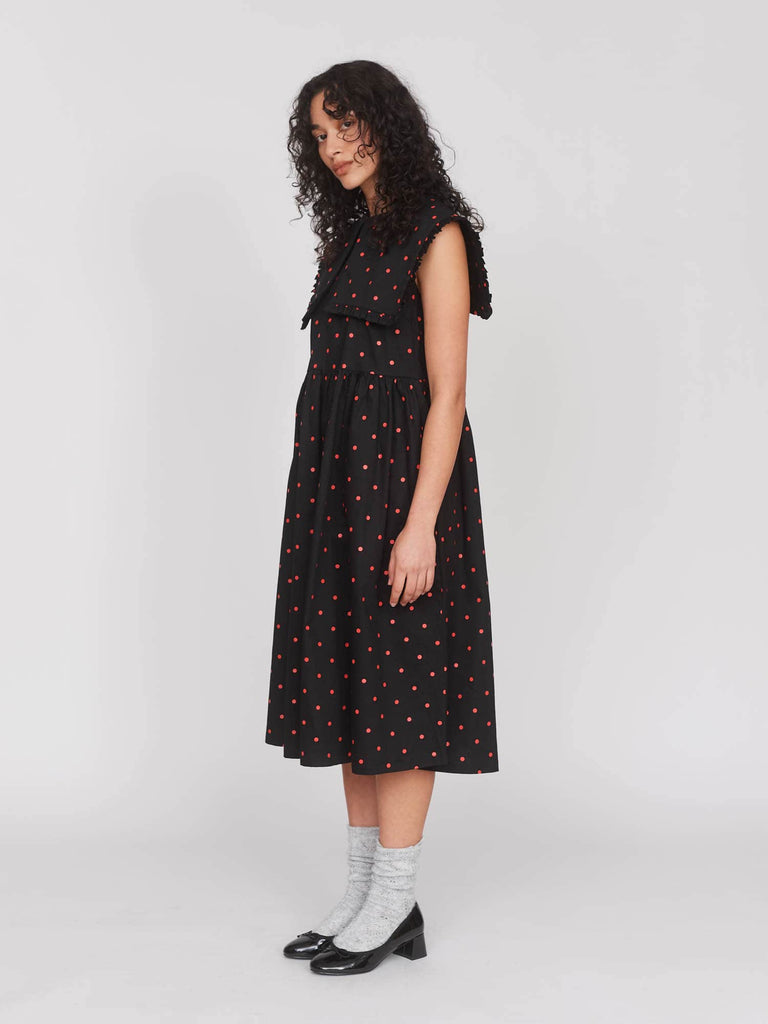 Micro Polka Big Collar Dress – Lazy Oaf