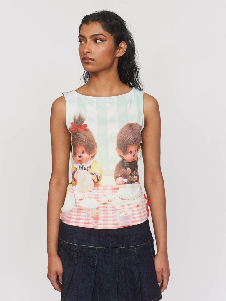 Monchhichi Pizza Party Top – Lazy Oaf