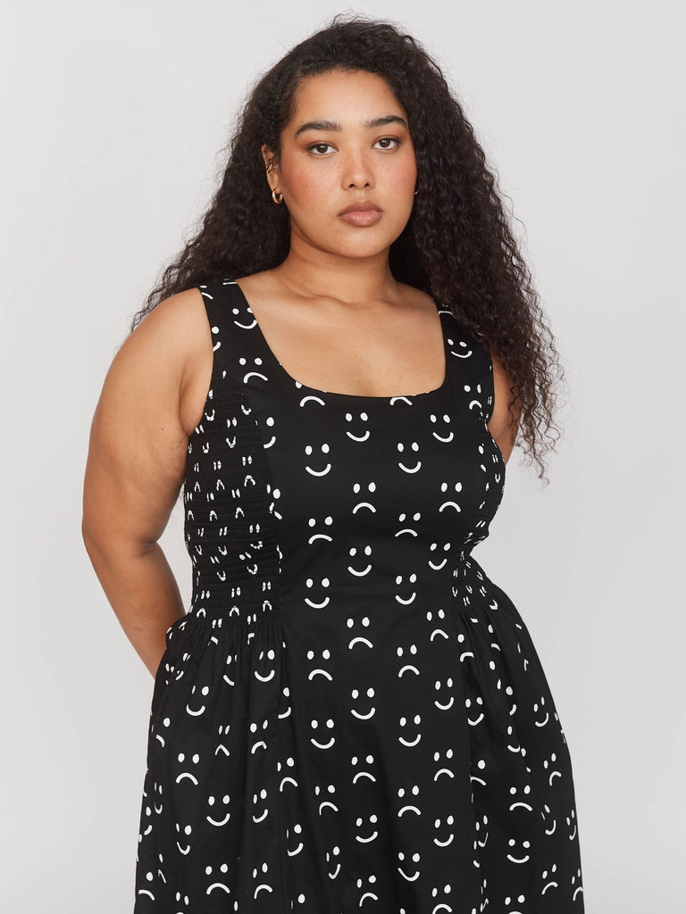 Happy Sad Sleeveless Dress – Lazy Oaf