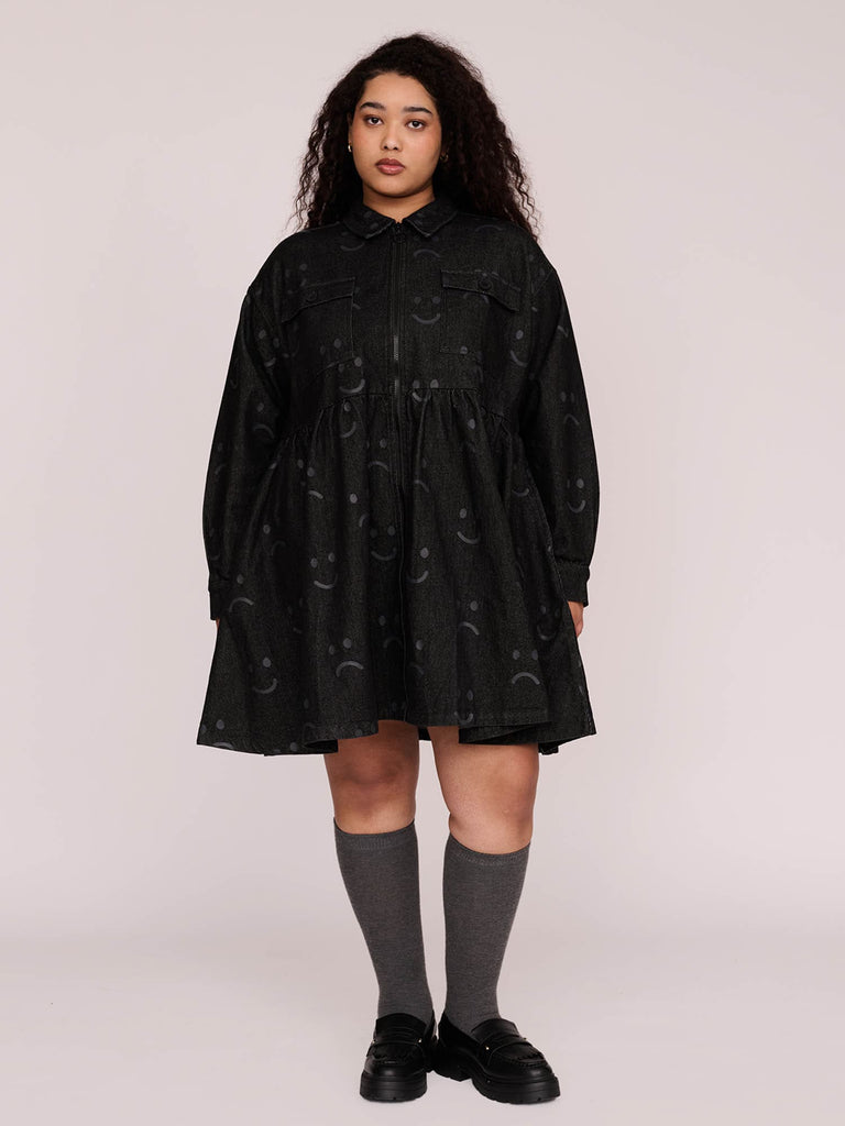 Happy Sad Denim Dress – Lazy Oaf