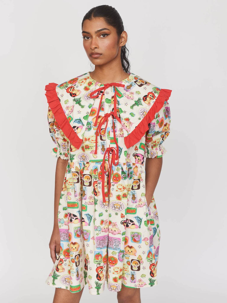 Hannah-Michelle Ruffle Collar Dress – Lazy Oaf