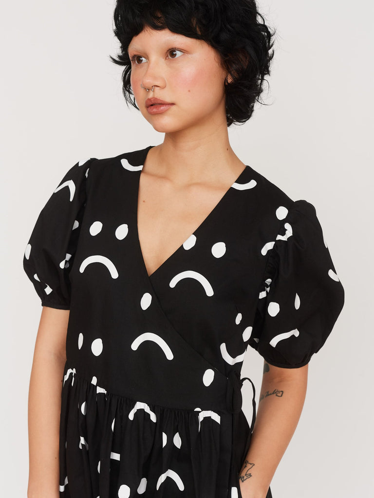 Happy Sad Wrap Mini Dress – Lazy Oaf
