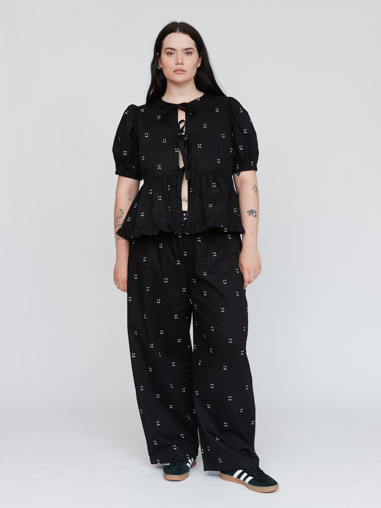 Happy Sad Pull On Trousers – Lazy Oaf