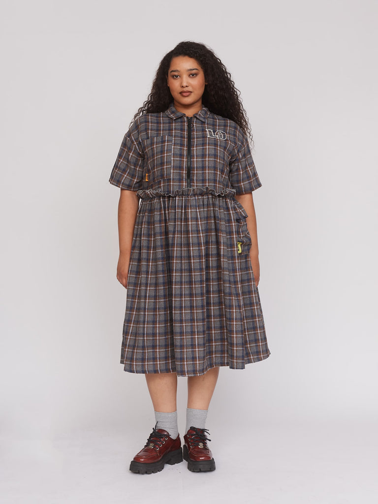 Mismatch Midi Dress – Lazy Oaf