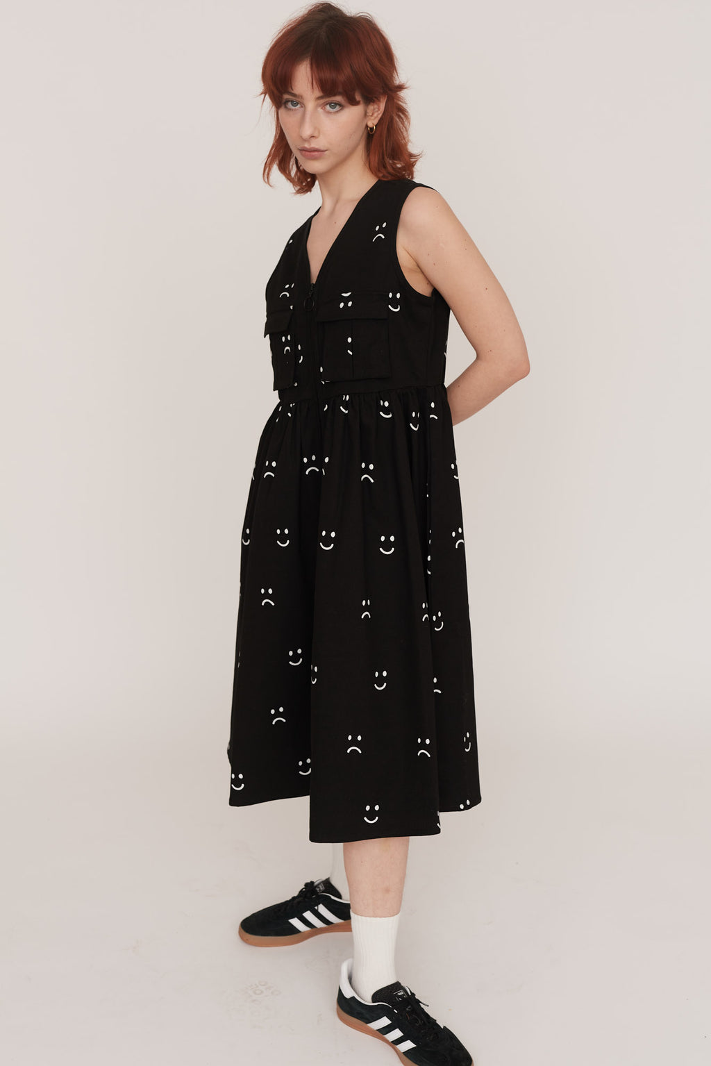 Happy Sad Gilet Dress – Lazy Oaf