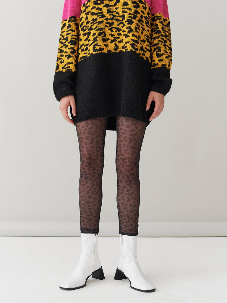 G.E.M. Tonal Leopard Sheer Leggings – Lazy Oaf